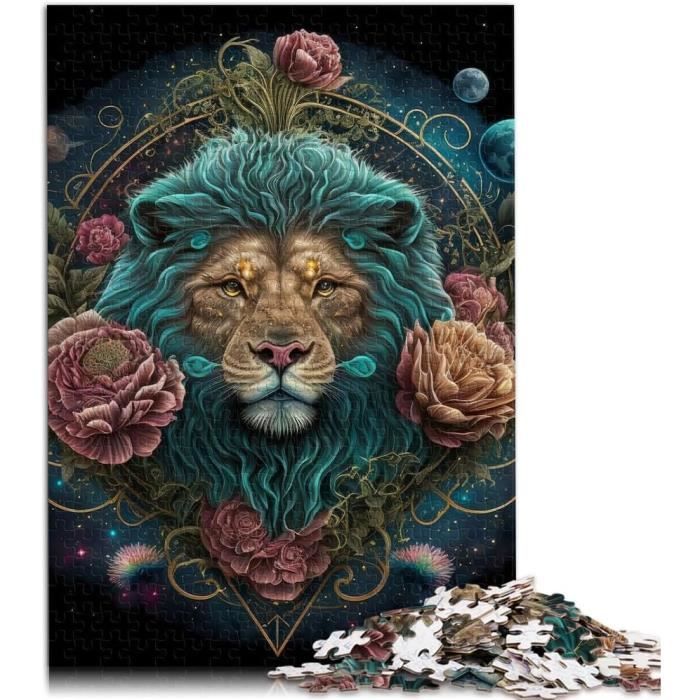 Aqua Mane Floral Lion Puzzles Pour Adultespuzzles En Carton Pour ...