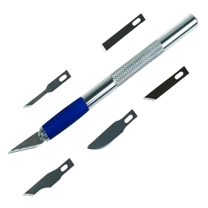 Scalpel Cutter de Précision avec 6 Lames – Cutter de Modélisme Haute ...