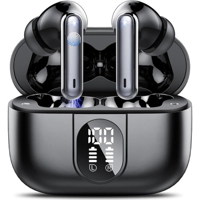 Ecouteurs Bluetooth 5.3 sans Fil HiFi Stéréo avec 4 ENC Réduction de ...