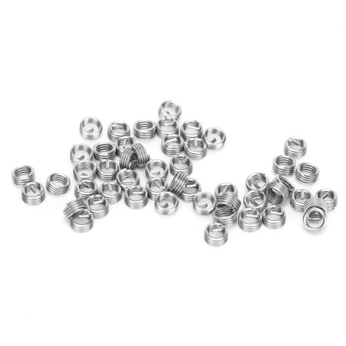 EJ.life Bague à vis 50pcs Inserts de Filetage de Fil M3.5 x 0.6 Vis à Tête Creuse Filetée Écrou ...