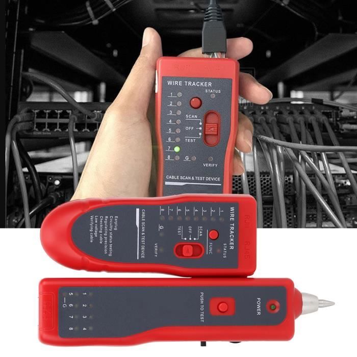 Testeur de câble réseau, outil de récepteur d'émetteur de type diviseur ...
