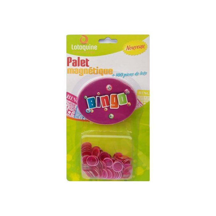Kit Palet magnetique Loto Bingo + 100 pions de marquage aimante 17,4 mm ...