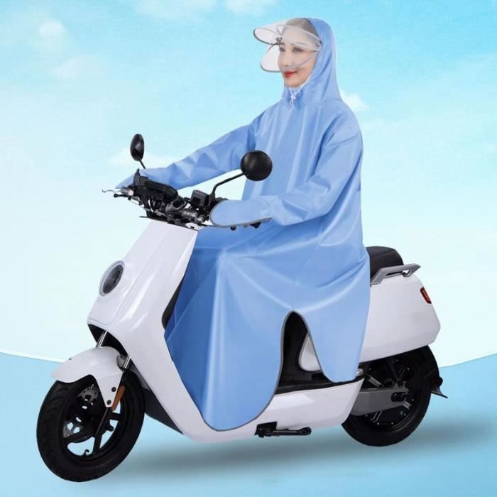 Imperméable avec capuche Tissu Oxford poncho de pluie avec manches Visière et visière tête-face ...