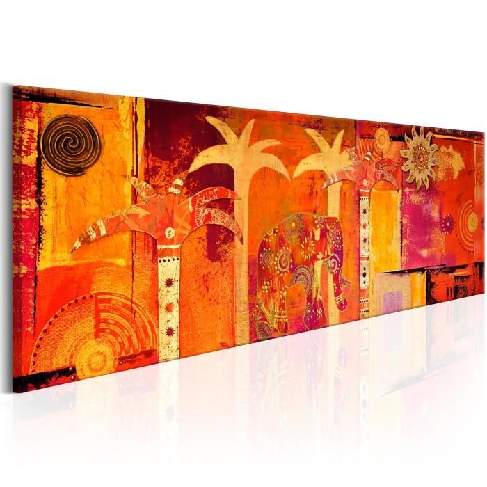 Tableau africain et ethnique African Collage 135x45 cm - Tableau deco ...