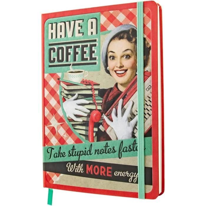Carnet rétro pointillé, Have A Coffee – Idée de cadeau pour les amateurs de café, Bullet Journal ...