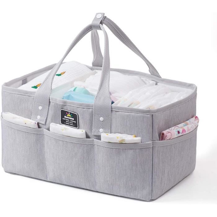 Sunveno Panier à couches pour bébé Grand organisateur de rangement pour ...