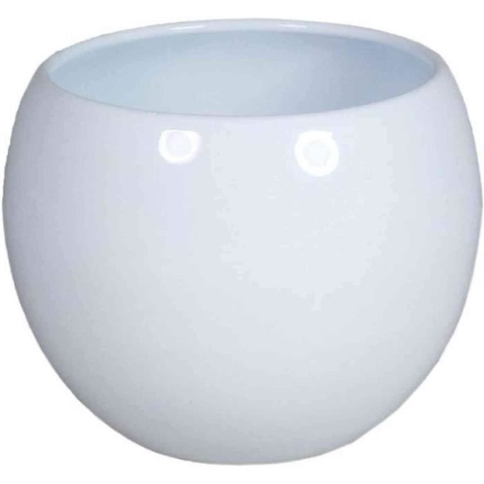 Inna-Glas Pot De Fleurs, Céramique, Blanc, 9,5Cm, Ø13Cm - Pot Fleurs ...