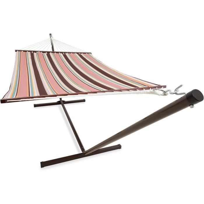 Hamac Sur Pied 2 Places Avec Coussin - Hamac 2 Personnes Portable ...