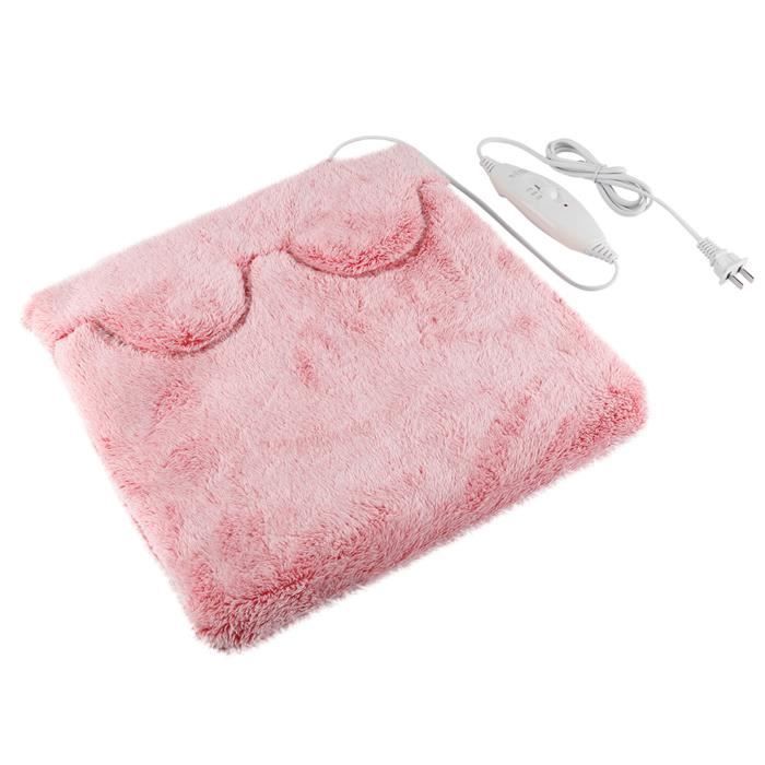 Coussin chauffant électrique en flanelle pour pieds et corps (rose ...