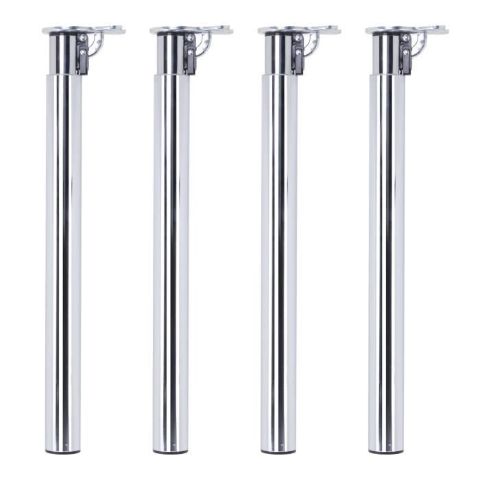 UNI Lot de 4 Pied de Meuble Réglable Inox Hauteur 725mm - 1200mm ...