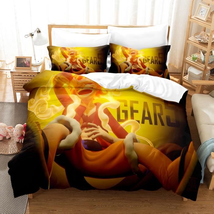 One Piece Luffy Animé Literie Parure De Lit Taille 140 200cm Cool