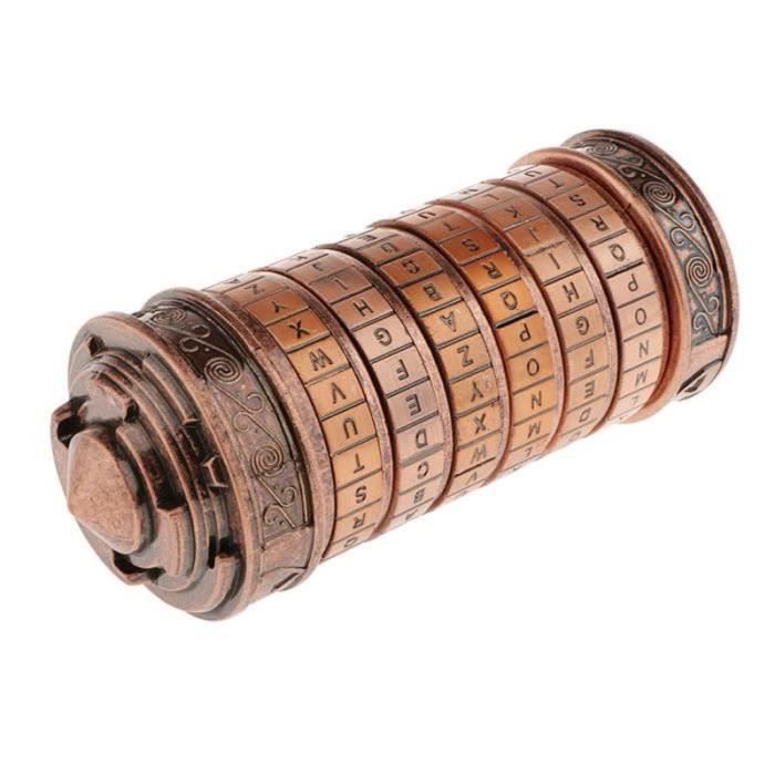 ZG25974-Code Vinci Boîte Code Serrure Cylindre Mini Décryptage Retro ...