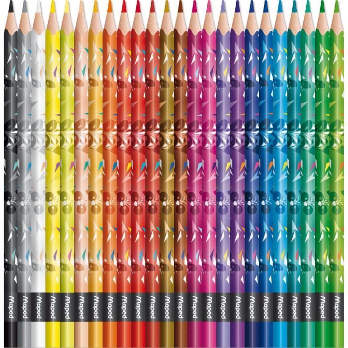 Crayons de couleur - Maped - Mini Cute - 24 Crayons - Couleurs vives ...