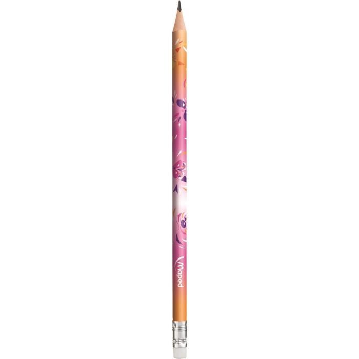12 Crayons Graphite Mini Cute Embout Gomme - Crayons À Papier ...