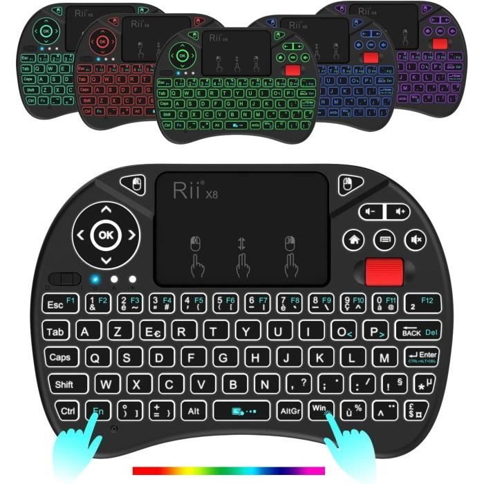 Mini (Nouveauté) Clavier X8 Wireless Français Ergonomique Sans Fil Avec ...