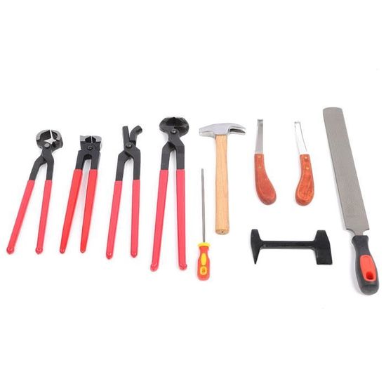 Cheval Maréchal-ferrant Outil, 9 Pcs Acier Fer Fer À Cheval Garniture ...