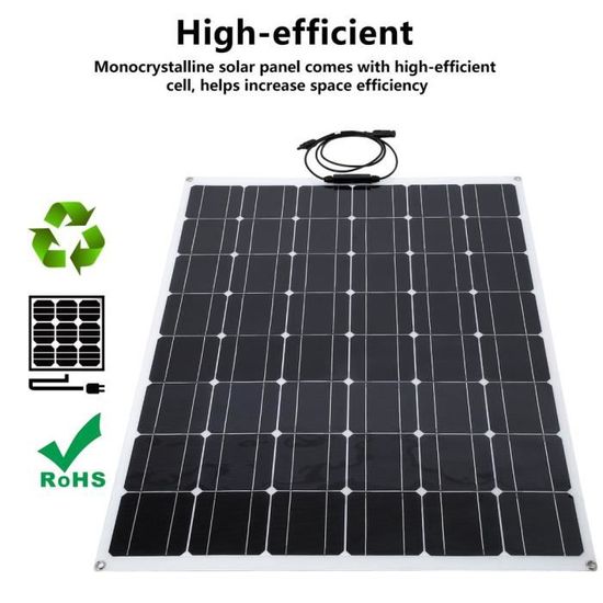 200W panneau solaire monocristallin - Cdiscount Maison