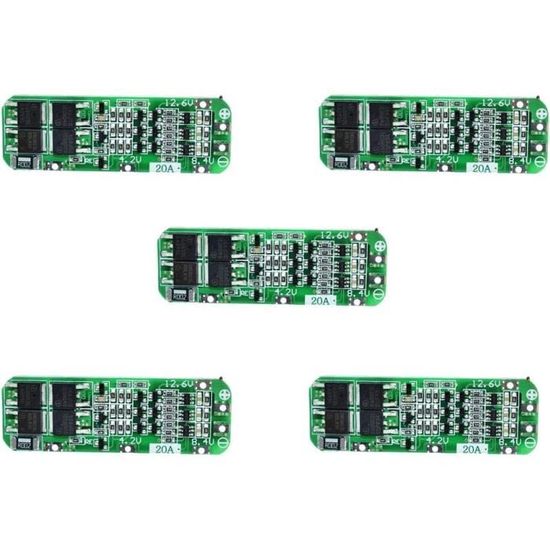 5Pcs 3S 20A 12.6V Bms Li-Ion Lithium Battery Protection Board 18650 Charger Protection Board ...