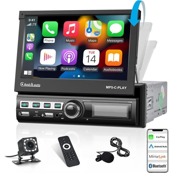 Autoradio 1 Din Apple Carplay Android Auto Autoradio Avec 7'' Tactile ...