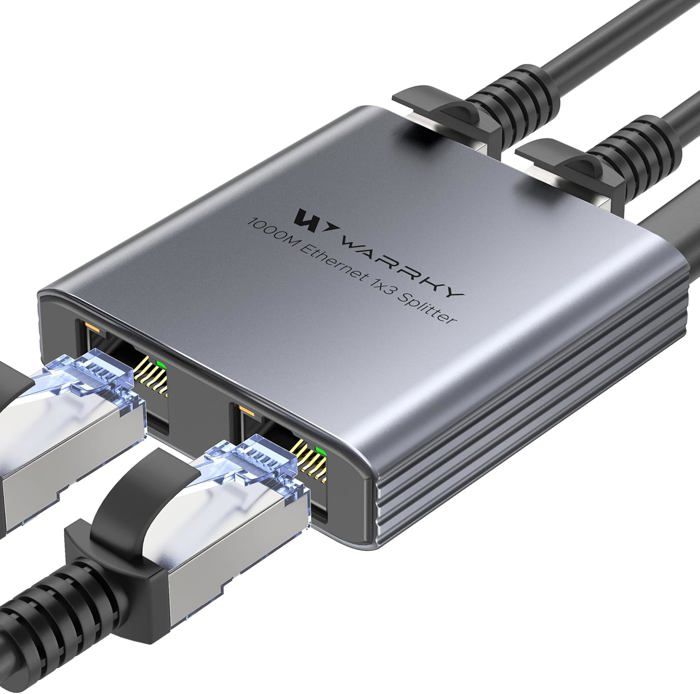 Switch Ethernet 1 À 3 1000Mbps, Doubleur Rj45 [Boîtier Métallique Ultra ...