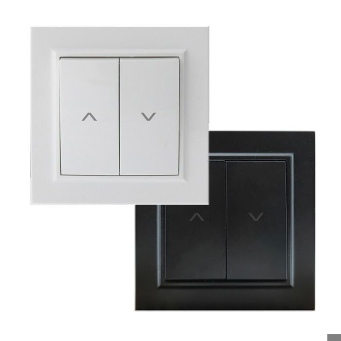 Bouton double pour stores automatiques - Ledme - EP Noir - Blanc ...