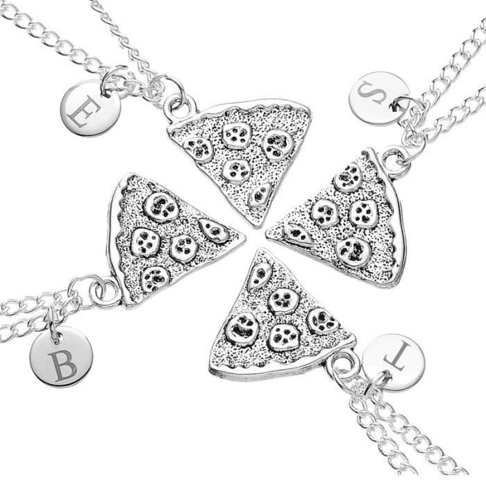 Collier lot de 4 d'amitié Personnalisé Pendentif Cercle Grave Aucune ...