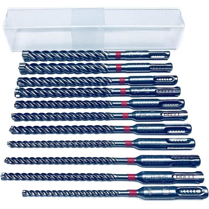 Hilti Lot de 11 forets SDS Plus TE CX M1 5-120 +-6-6-8-8-8-10-12-12-170 mm [433] - Cdiscount ...