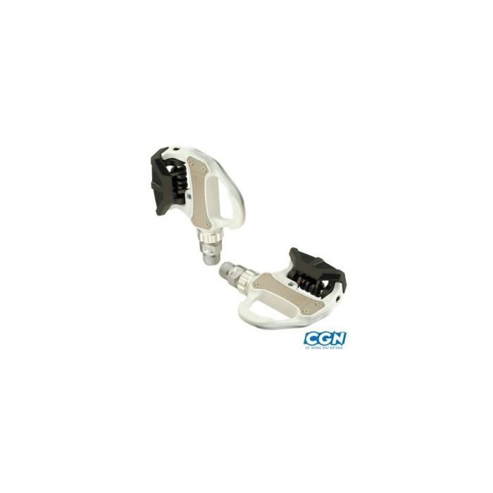 Pedale route auto type look keo blanche r73 vp axe cromo (pr) (320g ...