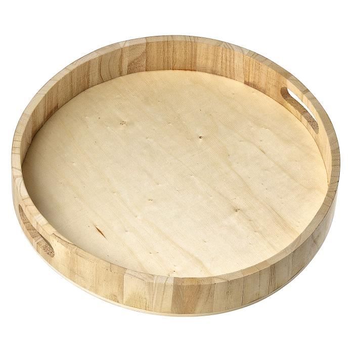 Plateau rond VBS, bois brut VBS Plateau rond, bois brut, env. Ø 34 cm ...