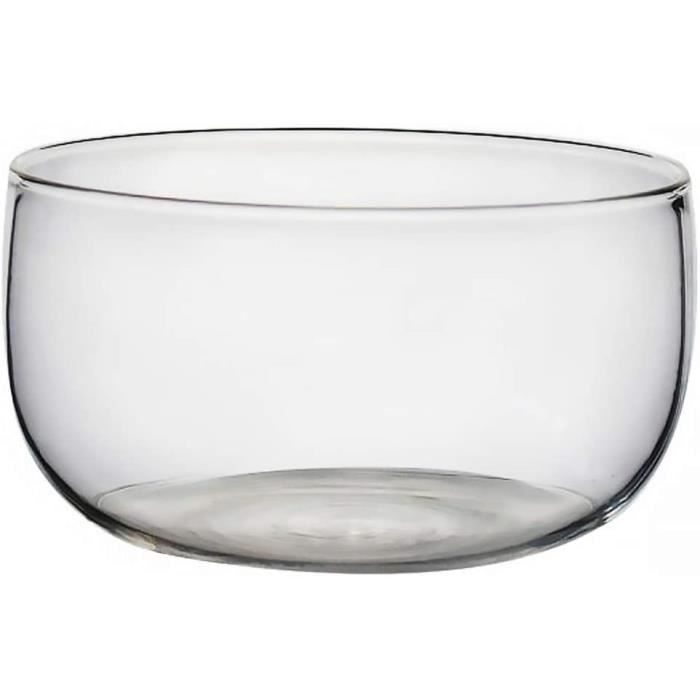 Hemoton Grand Saladier Verre Transparent Bol Service Rond Tout Usage ...