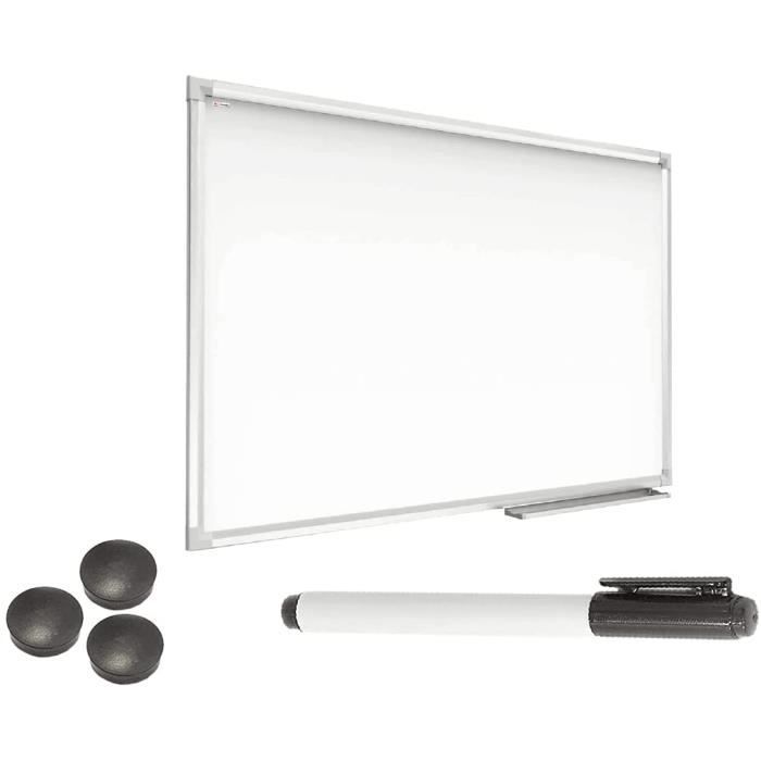 Tableau Blanc Magnétique Effaçable à Sec avec Cadre en Aluminium ...