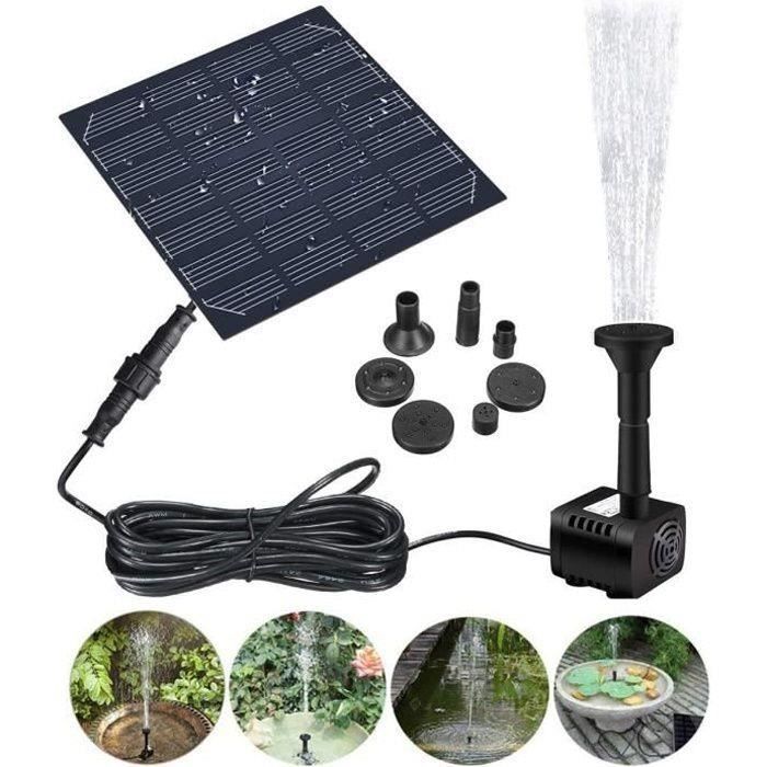 Pompe Solaire, 1,2W Pompe de Fontaine, Pompe à Eau Solaire pour Jardin Bassin Fontaines d'Etang ...