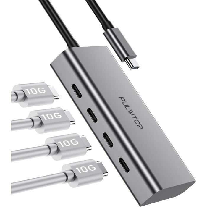 Hub Usb C 10Gbps Usb-C Hub Vers 4 Ports Usb C 3.1 Gen2 (Ne Support Pas ...