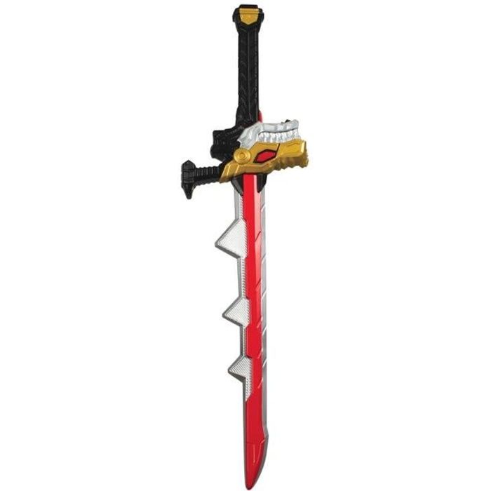 Sabre Power Rangers Dino Fury - DISGUISE - 45 cm - Argenté Rouge Noir ...