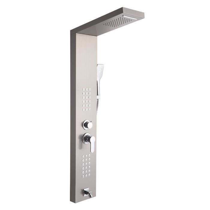 MEN 48" Shower Panel Tower System Stainless Steel 5 in 1 ...
