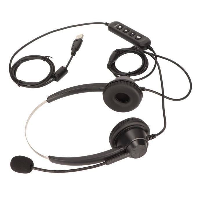 Fdit casque professionnel USB avec micro Casque d'affaires USB ...