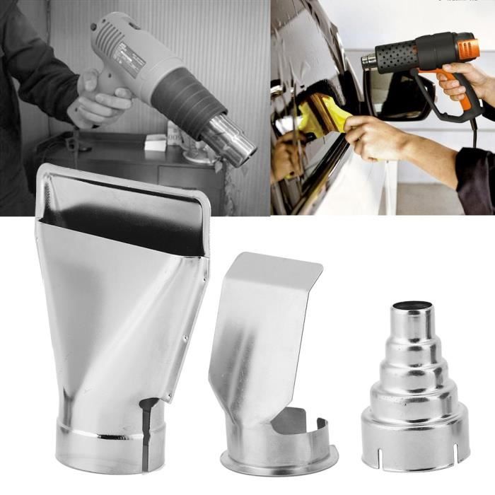 Kits de buses de pistolet à air chaud 3 pièces, pointe de réduction de 15 mm de diamètre, buse à ...