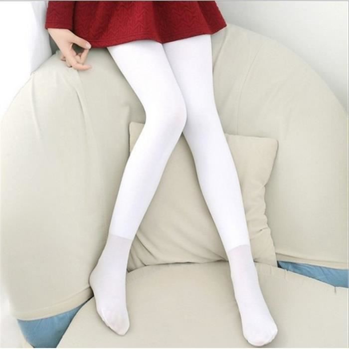 Collants épais en velours pour enfants, bas de danse de Ballet blancs ...