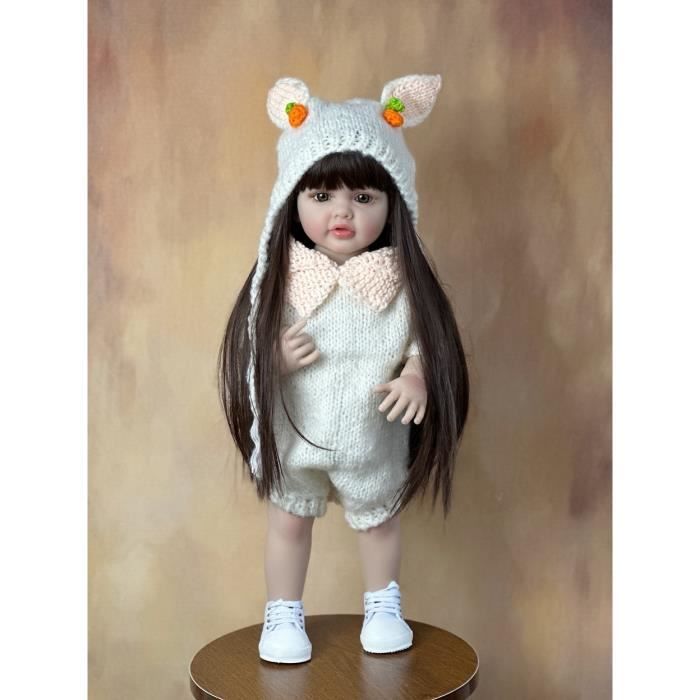 RUMOCOVO® Support réaliste pour bébé Reborn, fille réaliste, beurre, corps en silicone souple ...