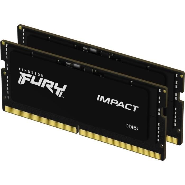 Kingston Fury Impact Pnp 32Gb(2X16Gb)5600Mt,S Ddr5 Cl40 Sodimm Mémoire D‘Ordinateur Portable De ...
