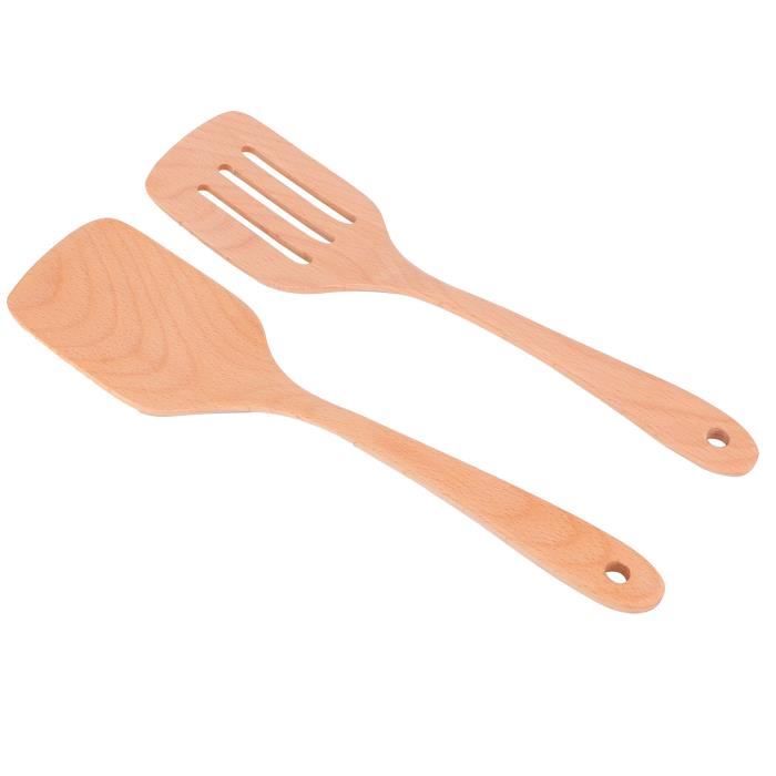 Sonew Spatule en bois Ensemble de spatules en bois 2 pièces Spatule ...