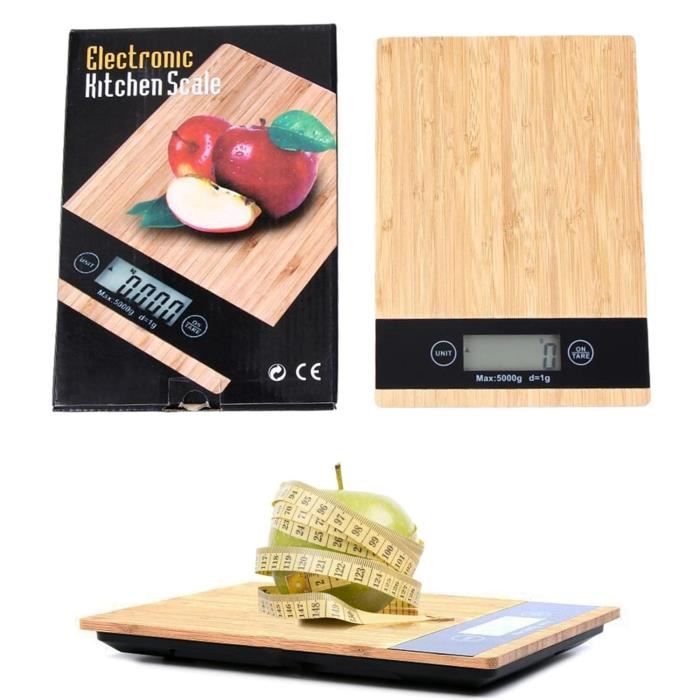 Balance Alimentaire De Cuisine | Balance De Cuisine En Bois De 5 Kg ...