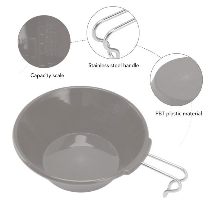 DUO tasse portative de routards 250ml Backpackers Cup Bowl Portable ...