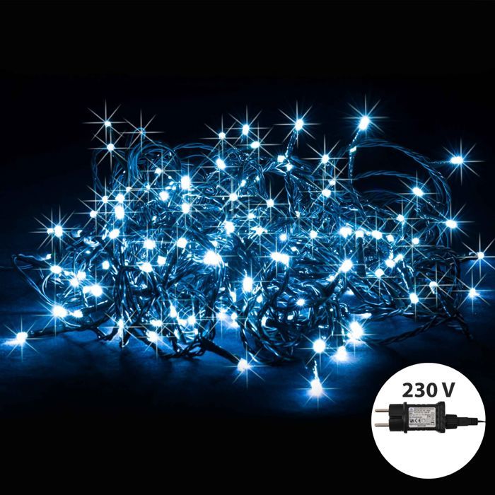 Guirlande électrique LED - Werkapro - 22M - 200 LED - Blanc froid - 8 fonctions d'éclairage ...