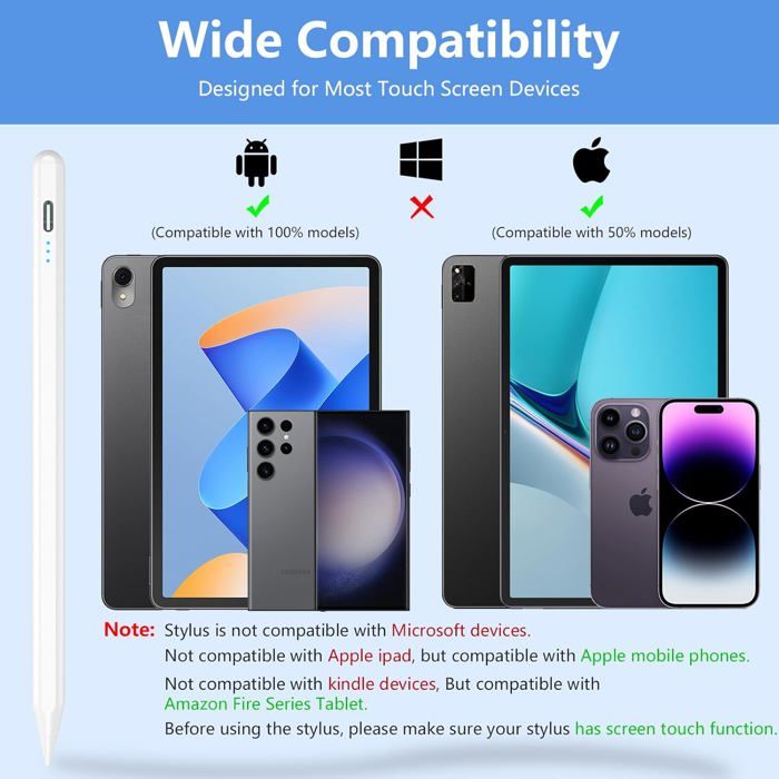 Stylet Tablette, Stylets Pour Téléphones Portables, Stylet Capacitif ...