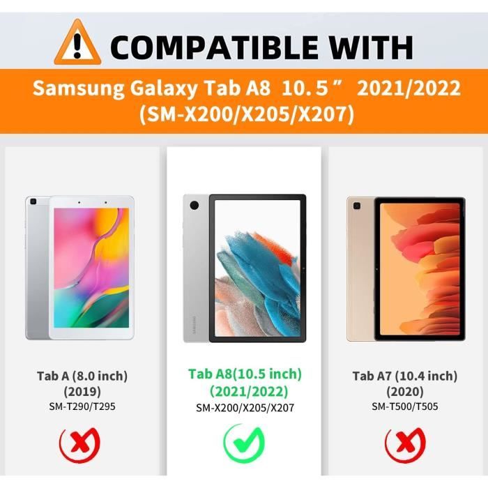Coque Tablette Samsung Tab A8 Pour Samsung Galaxy Tab A8 10.5 (2021) Sm ...