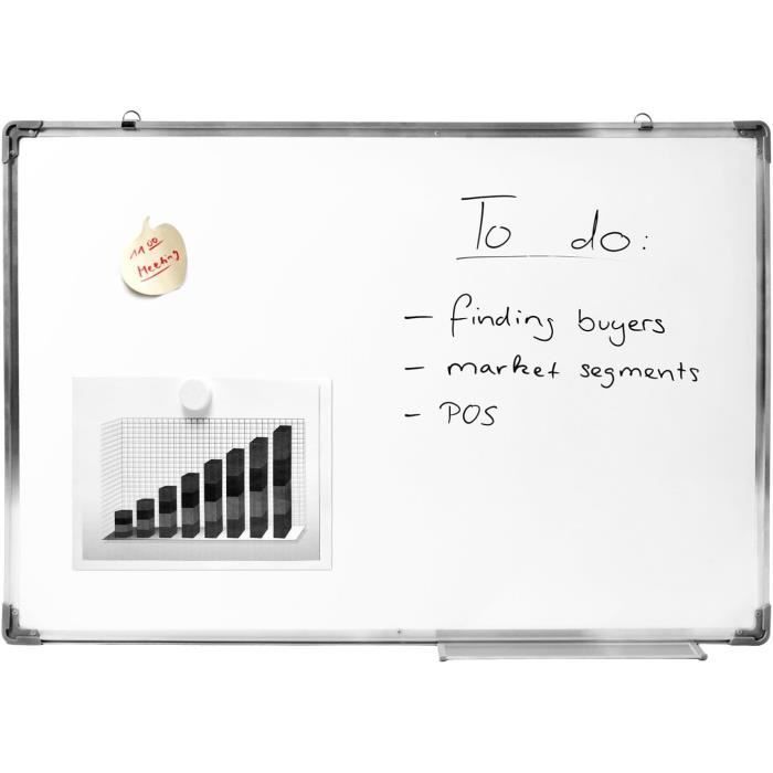 Office Wizard Tableau blanc professionnel (60 x 90 cm) avec surface ...