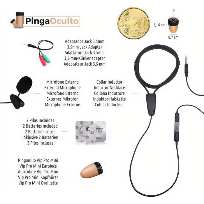 Oreillette Espion Ecouteur Mini Invisible Examen Vip Pro Caché Pour ...