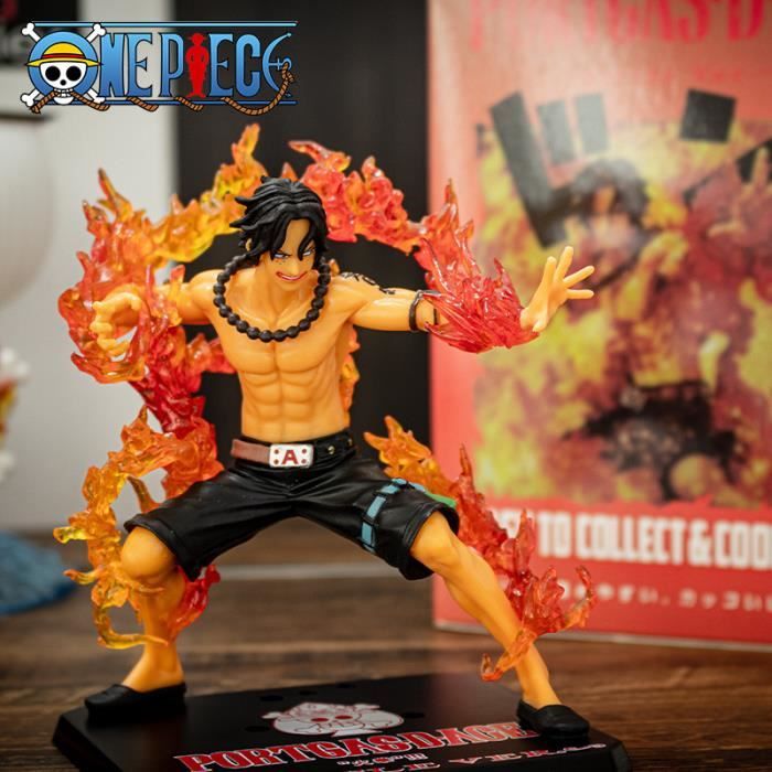 One Piece Figure Modèle Fire Fist Ace Flamme Entouré 13cmMatériel PVC ...