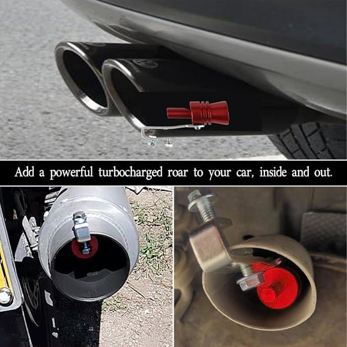 2 Pièces Turbo Whistle Sifflet Pot Echappement Voiture Sifflet ...